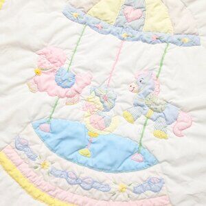 Baby Togs | Bedding | Vintage Baby Togs Baby Blanket Pastel Carousel ...